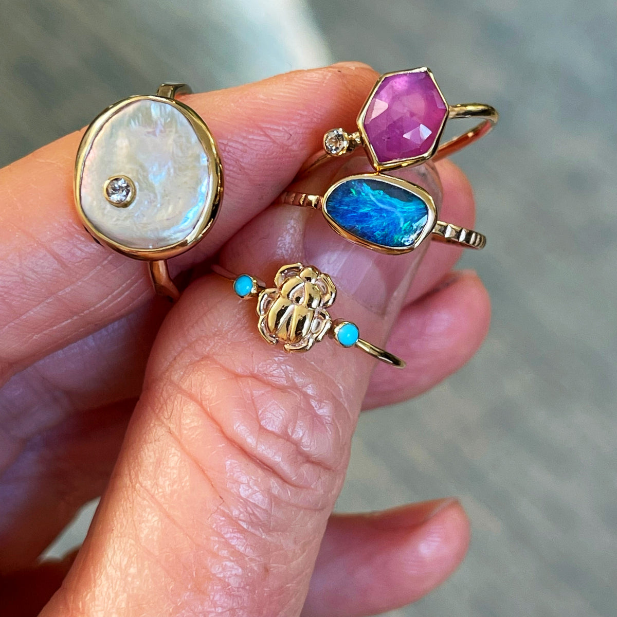 Keshi Pearl Ring – Kate Davis Jewelry